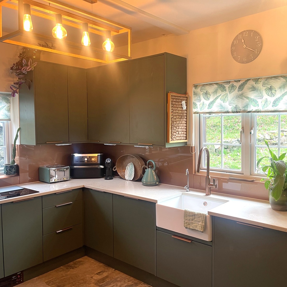 Nature inspired Jade Green Kitchen with Copper accents brings the ...